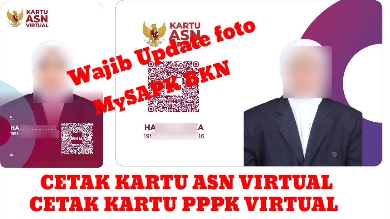 Cara cetak kartu ASN virtual di MySAPK BKN - YouTube