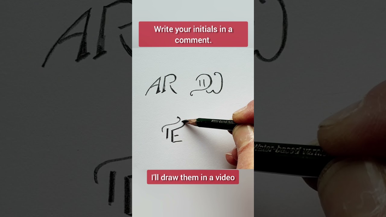 Quickly draw beautiful initials - Your Amazing Brand (Volume 6) - YouTube