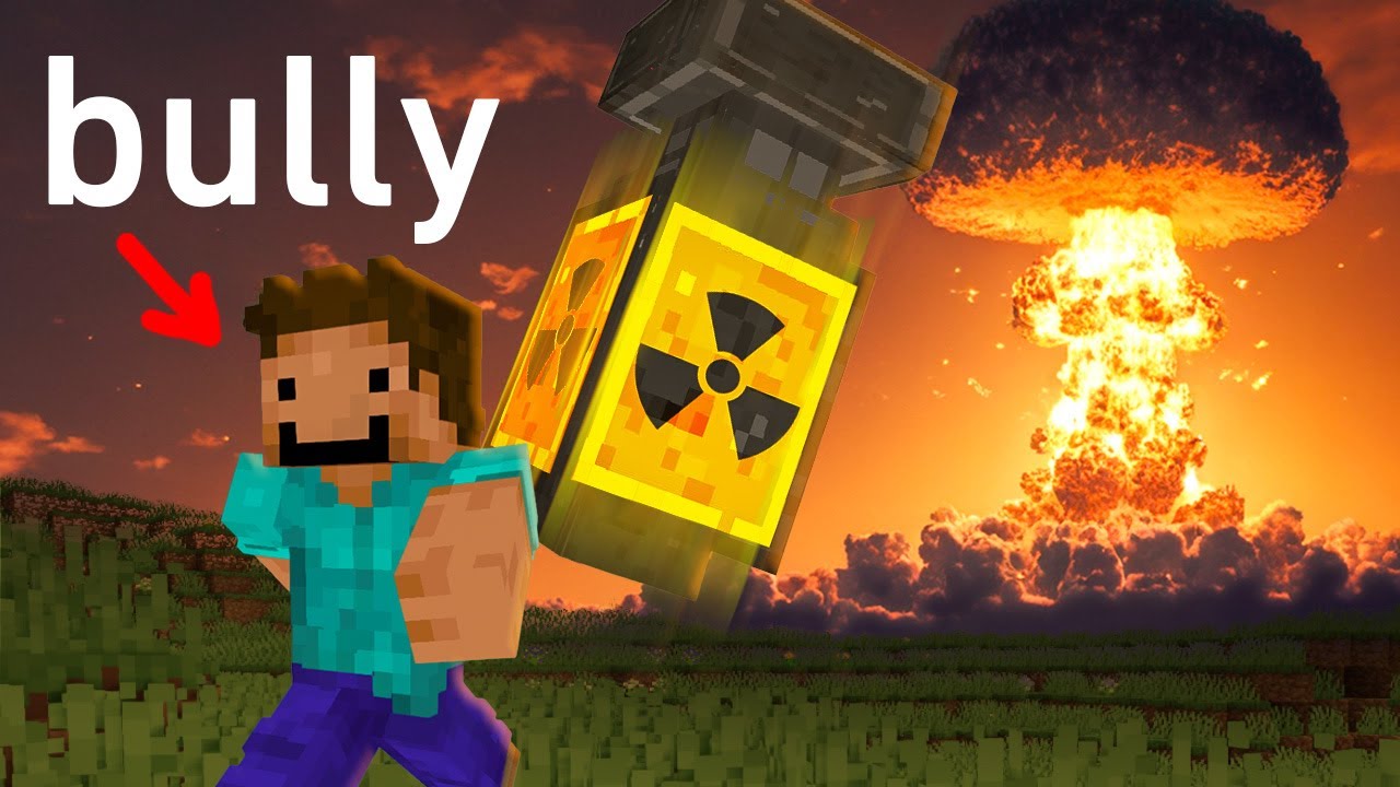 I Built a Nuke to Stop Bullying in Minecraft - YouTube