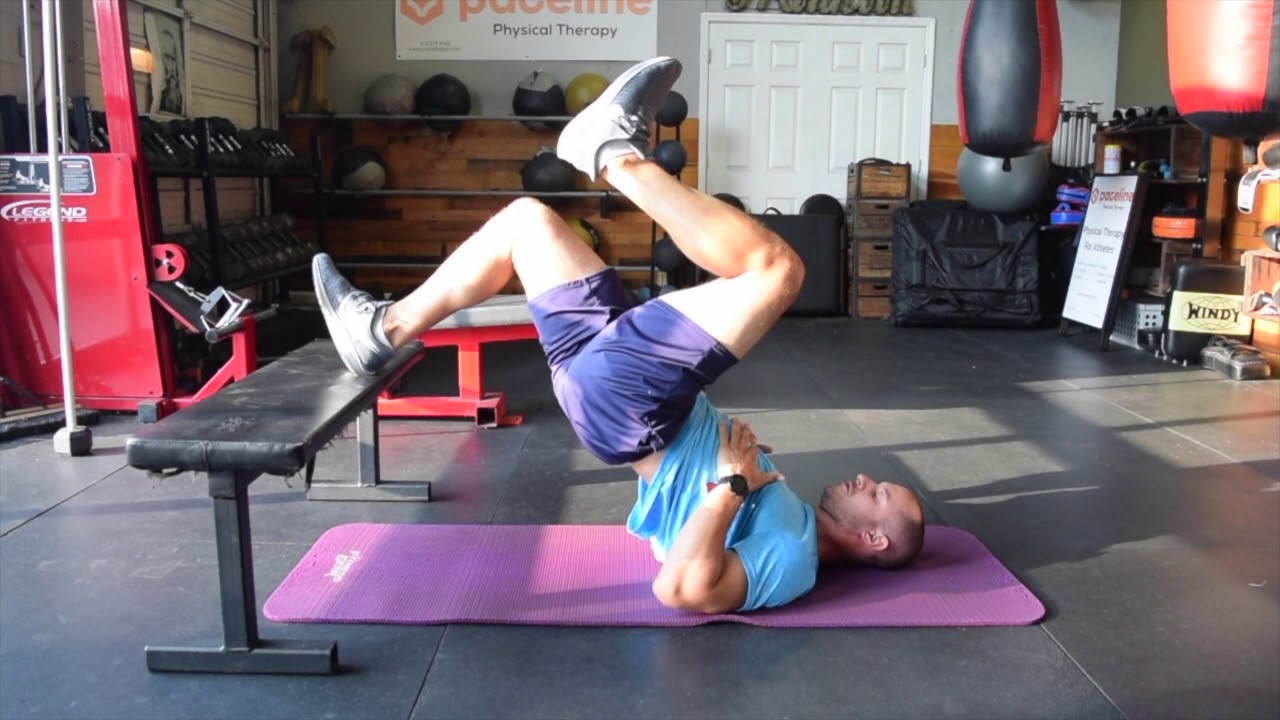 Elevated Hip Bridge with Marching - YouTube