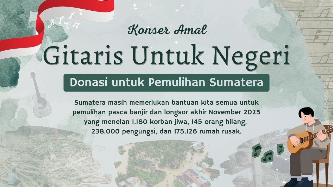 LIVE - Konser Amal Gitaris untuk Negeri, Donasi untuk Pemulihan ...