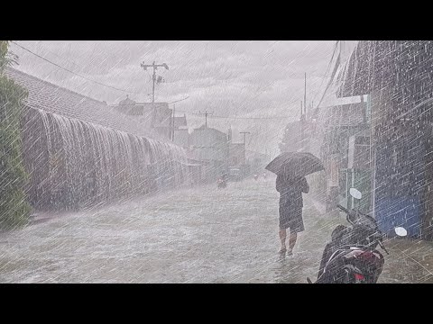 ÇOK ŞİDDETLİ YAĞMUR! ASYA'DA KÖY HAYATINI VURAN EN ŞİDDETLİ KASIRGA 🥶🥶
