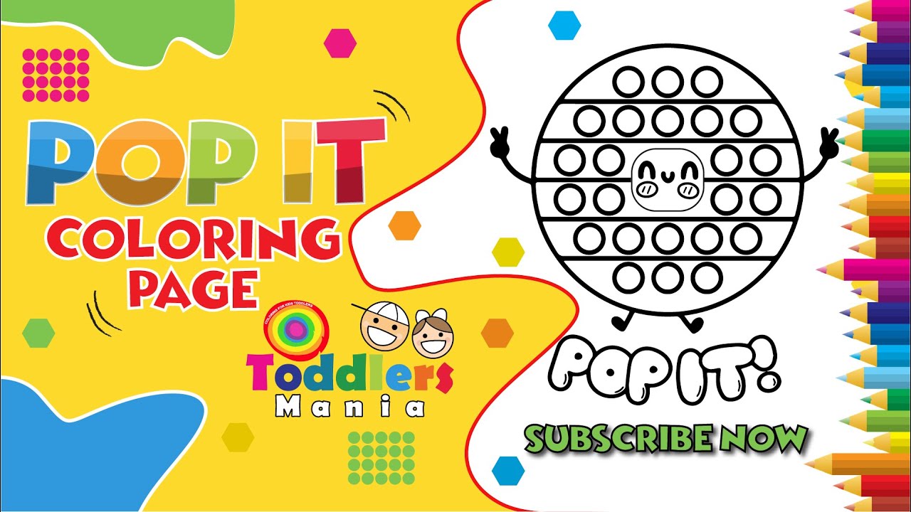 Rainbow Circle Pop it Coloring For Kids Toddler | Pop it Coloring Page ...