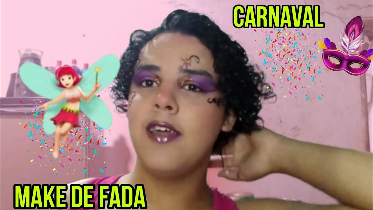 TENTEI FAZER UMA MAKE DE FADA, PARA O CARNAVAL,E NÃO DEU MUITO CERTO ...