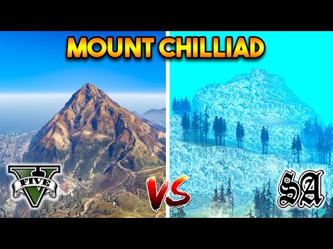 GTA 5 MOUNT CHILLIAD VS GTA SAN ANDREAS MOUNT CHILLIAD (WHICH IS BIGGER?)