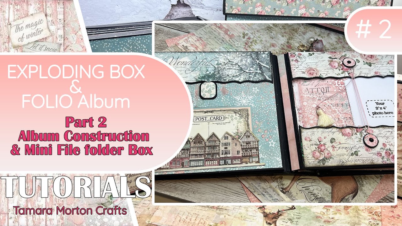 Exploding Box Part 2 - ALBUM CONSTRUCTION & MINI FILE FOLDER BOX - YouTube