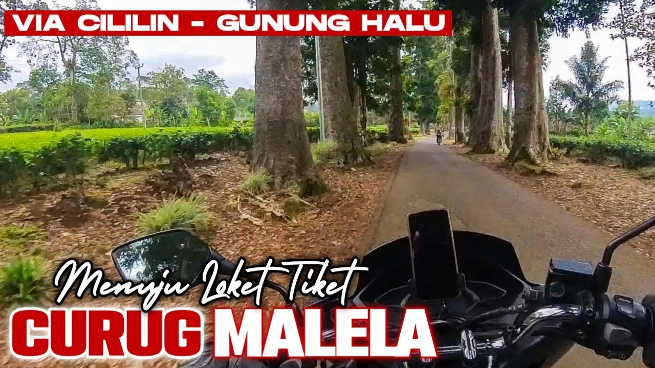 Jalur menuju loket tiket Curug Malela dari langit gantole via gunung ...