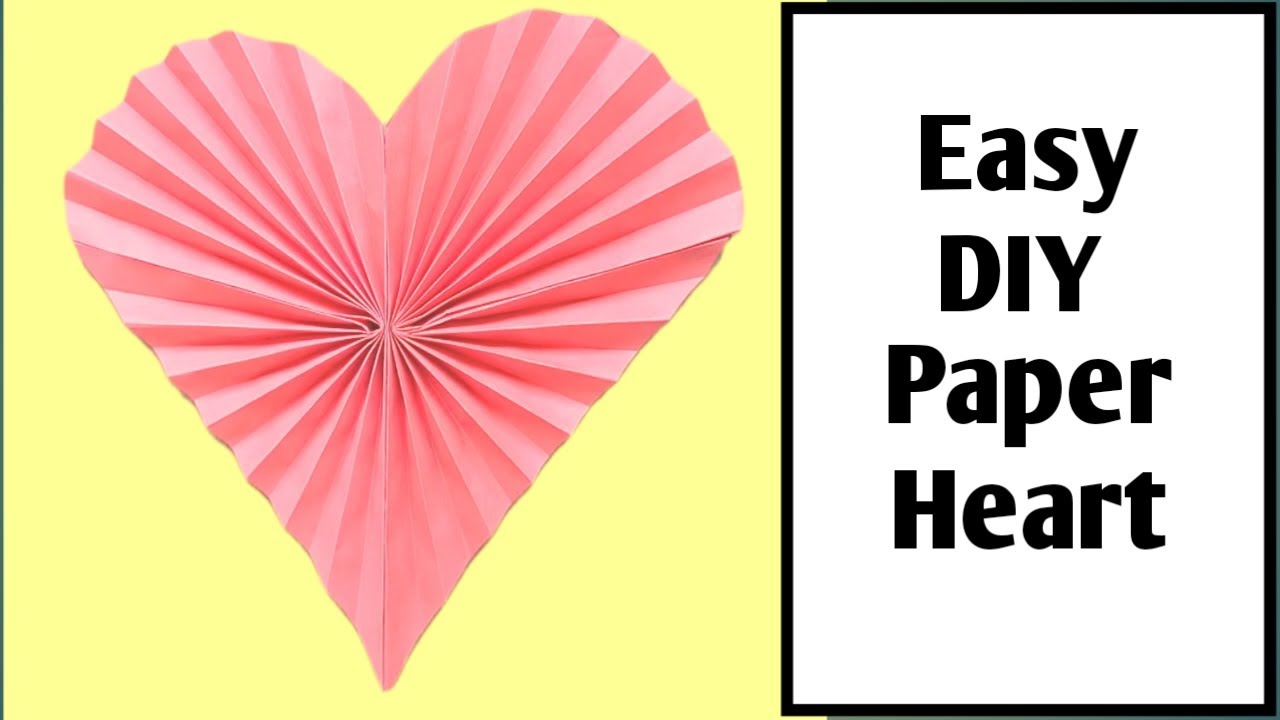 Paper Heart Easy II Valentine's Day Craft Ideas II Origami Heart Craft ...