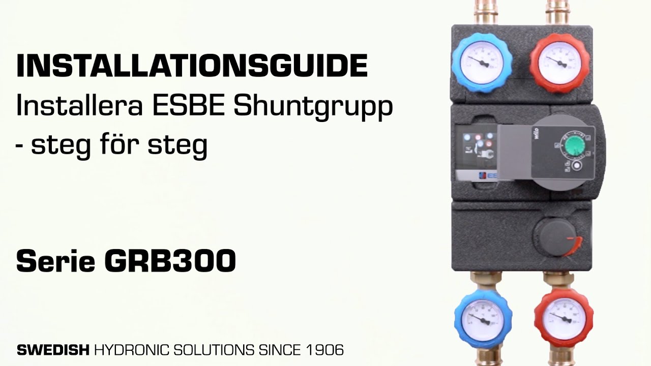Installera ESBE Shuntgrupp – GRB300 - YouTube