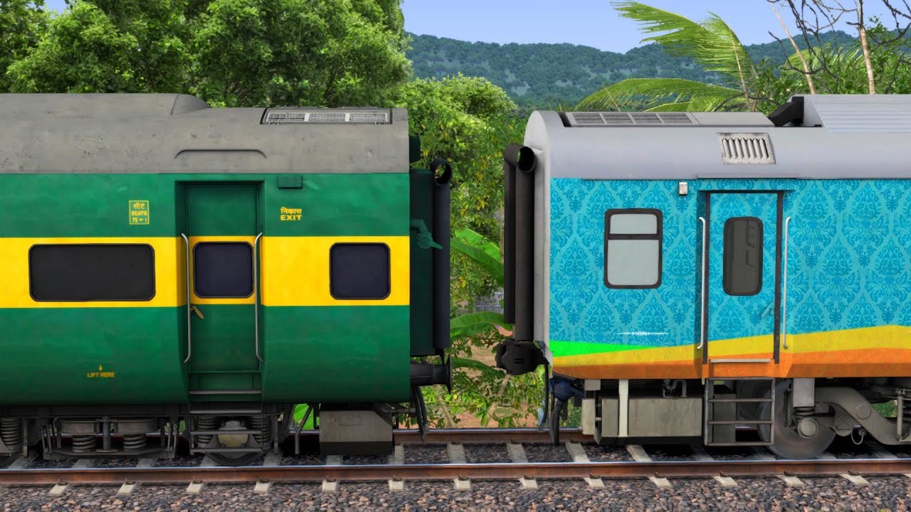 WAP-7 ELECTRIC ENGINE COUPLING LHB Hamsafer To Gareeb Rath Express ...