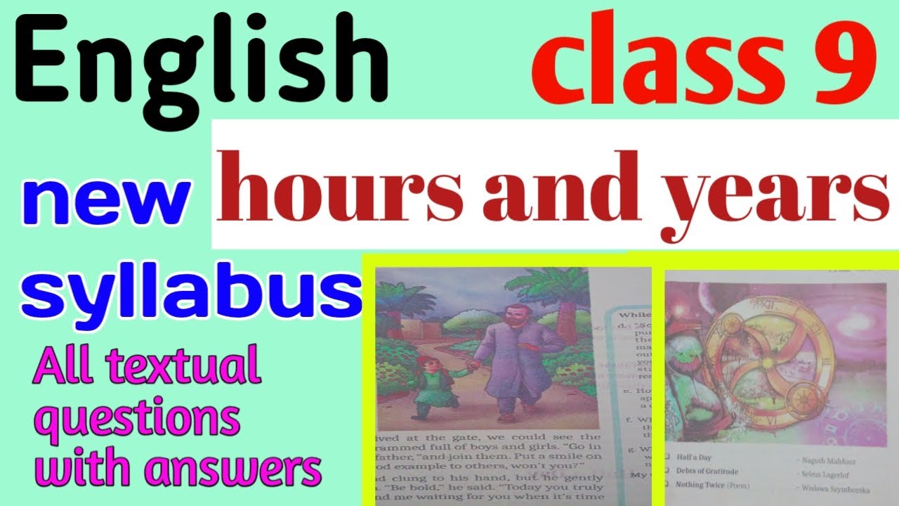 class 9 English chapter 1 question and answers | half the day | std 9 ...