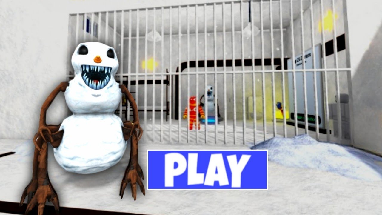 SINISTER SNOWMAN BARRY'S PRISON RUN! (OBBY) ROBLOX || Jumpscare ...