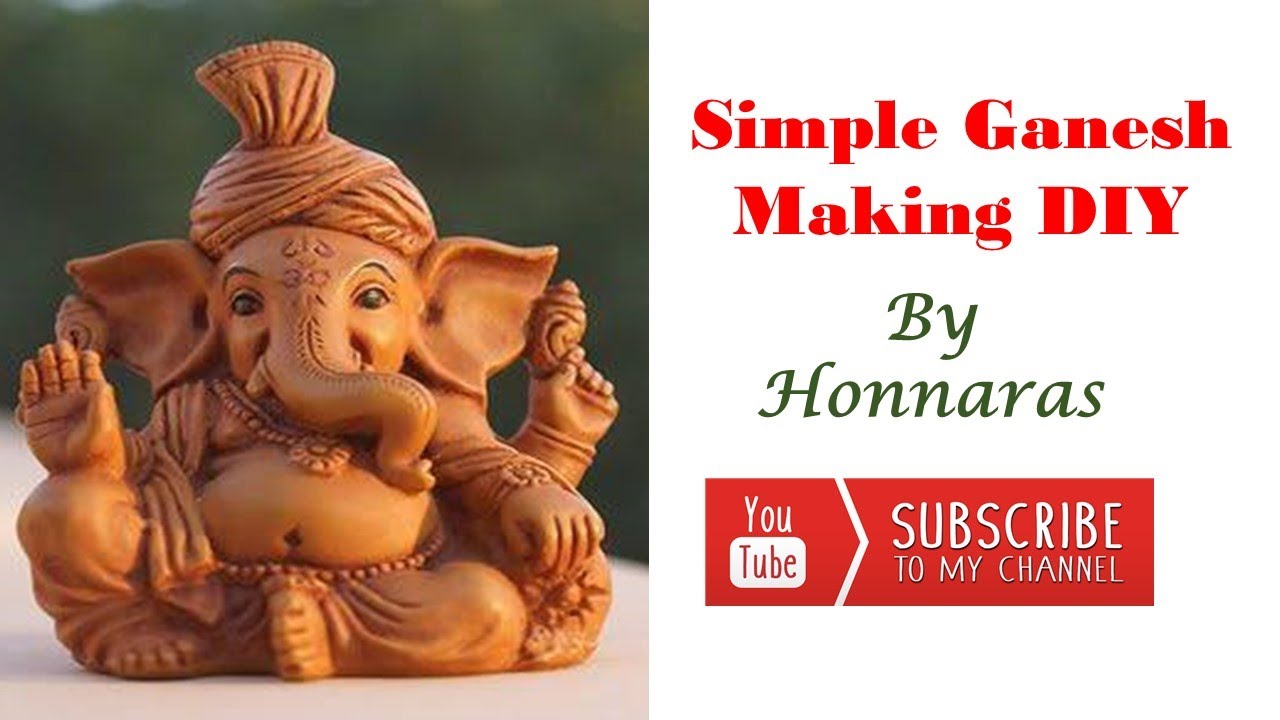 Ganesh Idol making process at home | Eco friendly Ganesha |ganpati ...