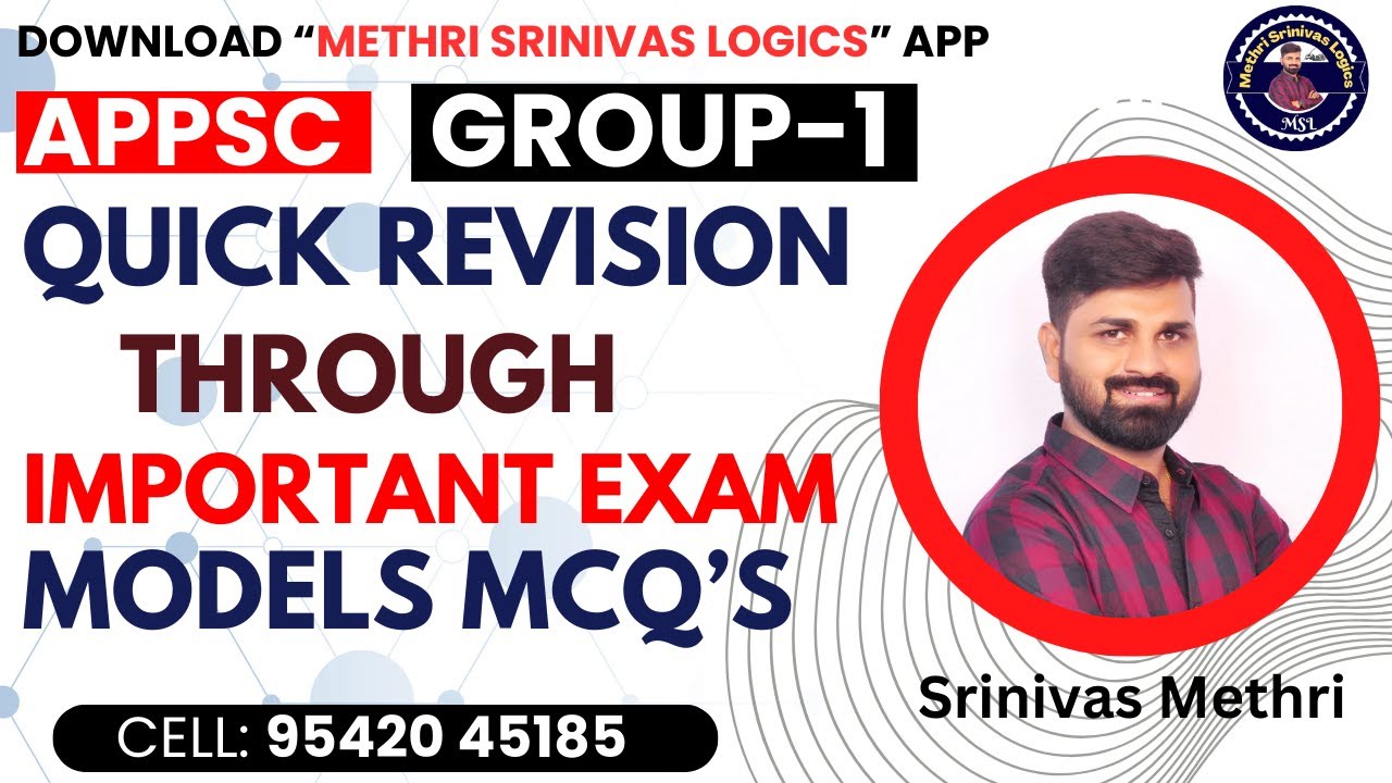 APPSC GROUP-1 QUICK REVISION THROUGH IMPORTANT MCQ's l PART-1 l ...