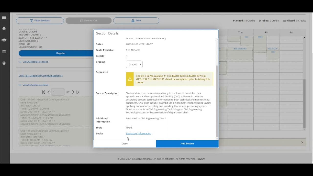 Registration Step 2 - Schedule Your Courses - YouTube
