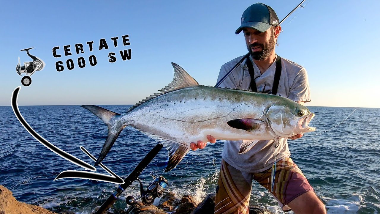 Leccia Amia a Shore Jigging - YouTube