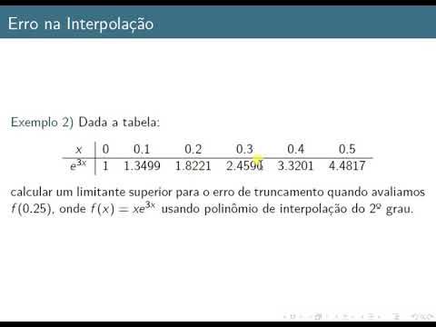 9) Polinômio Interpolador - Erro na Interpolação II - YouTube