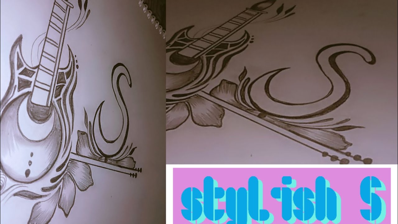 stylish S latter and tatto designs for S latter/ how to draw designing ...
