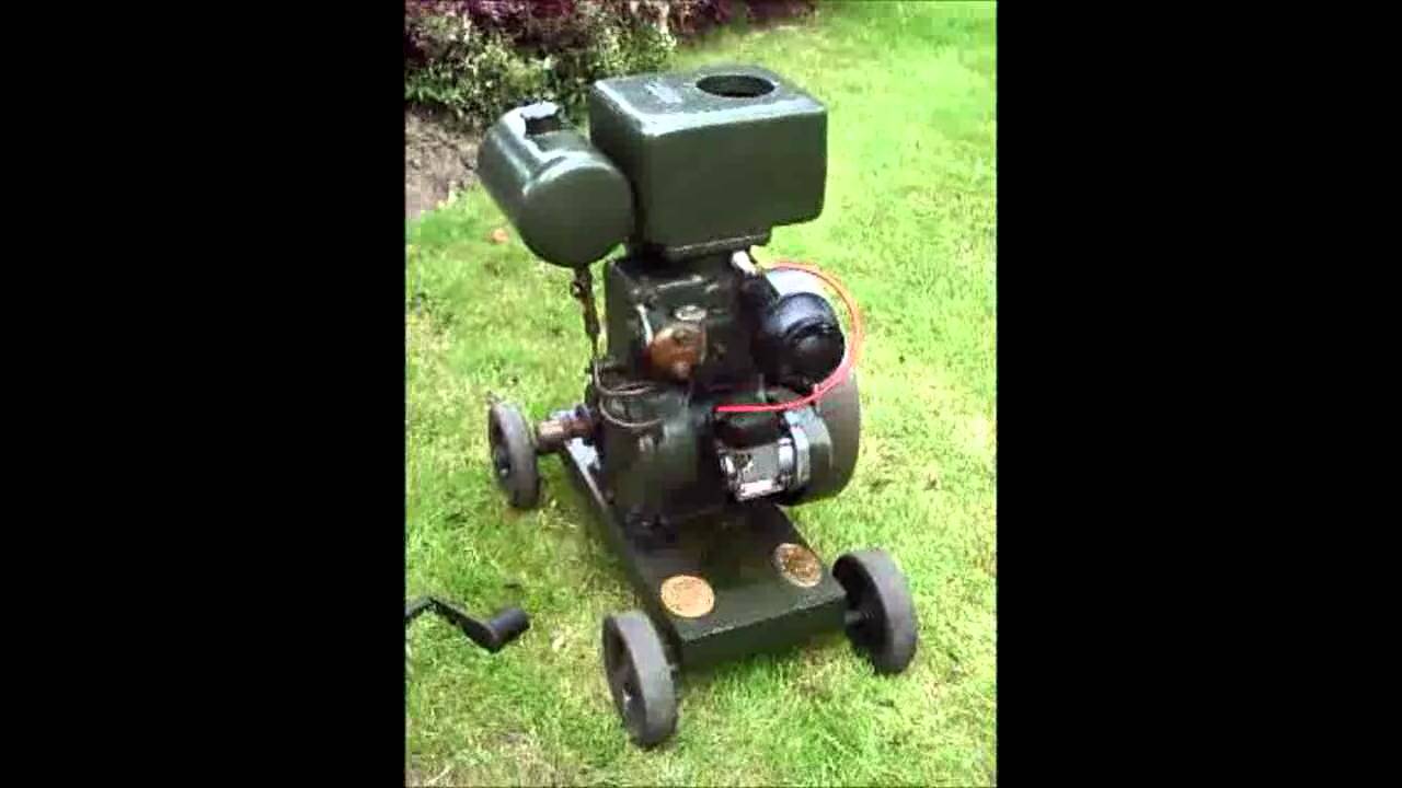 Ruston PT stationary engine - YouTube