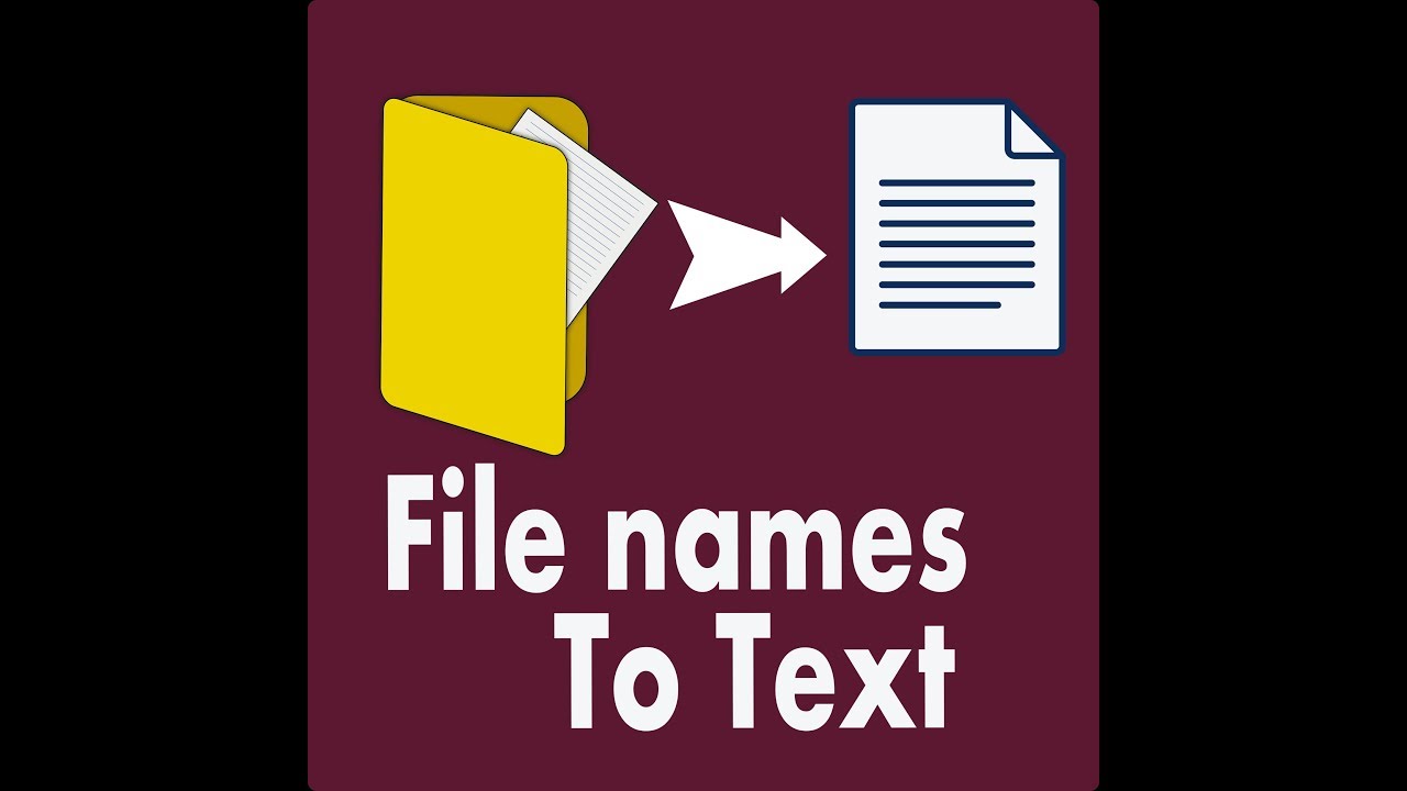 Convert File Names In Folder To Text YouTube Convert File Names In Folder To Text YouTube