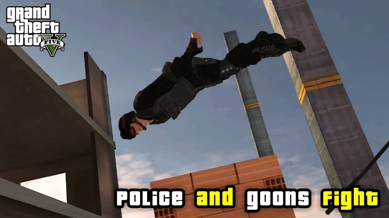 Police And Goons Fight | GTA 5 Fight Scene | GTA 5 Gameplay - YouTube