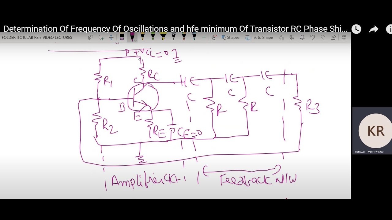 Transistor RC Phase Shift Oscillator -Determination Of Frequency Of ...