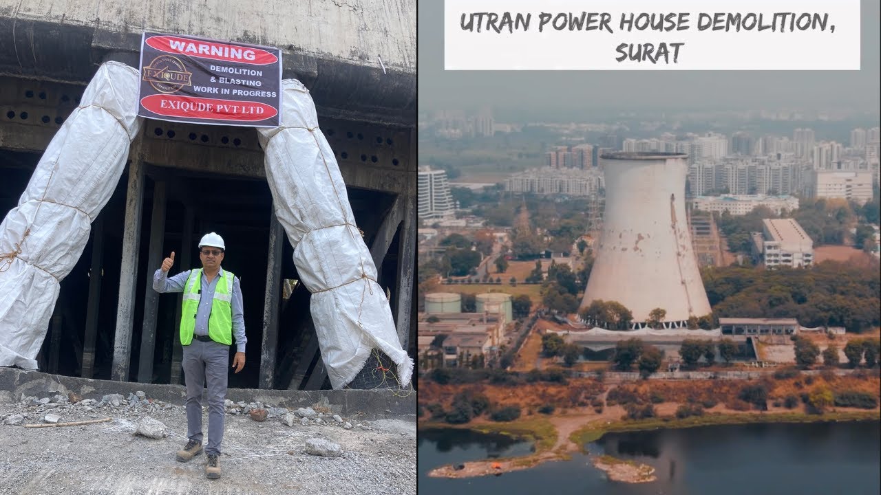 Cooling Tower Demolition | GSECL , UTRAN | EXIQUDE - YouTube