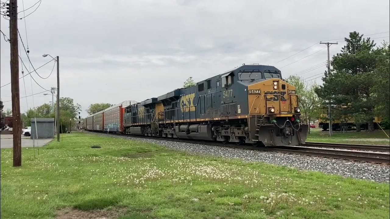 CSX southbound autorack train at Romulus May 12 2023 - YouTube