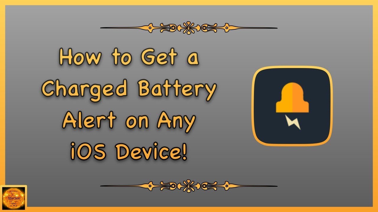 How to Get a Battery Charge Alert on iOS! - YouTube