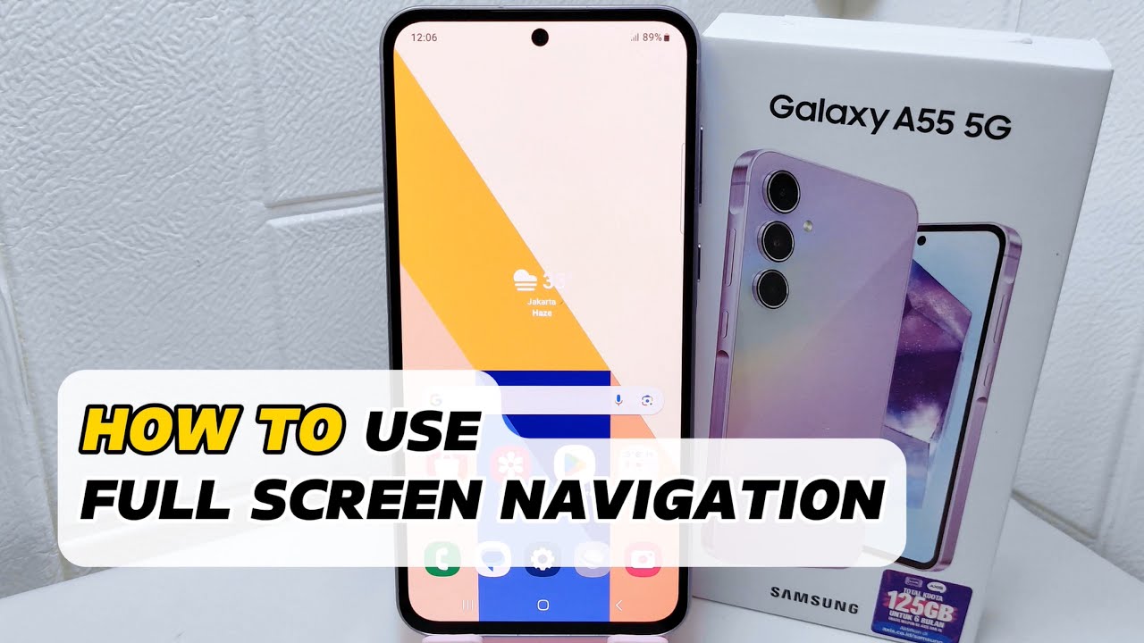 How To Use Full Screen Navigation On Samsung galaxy A55 5g - YouTube
