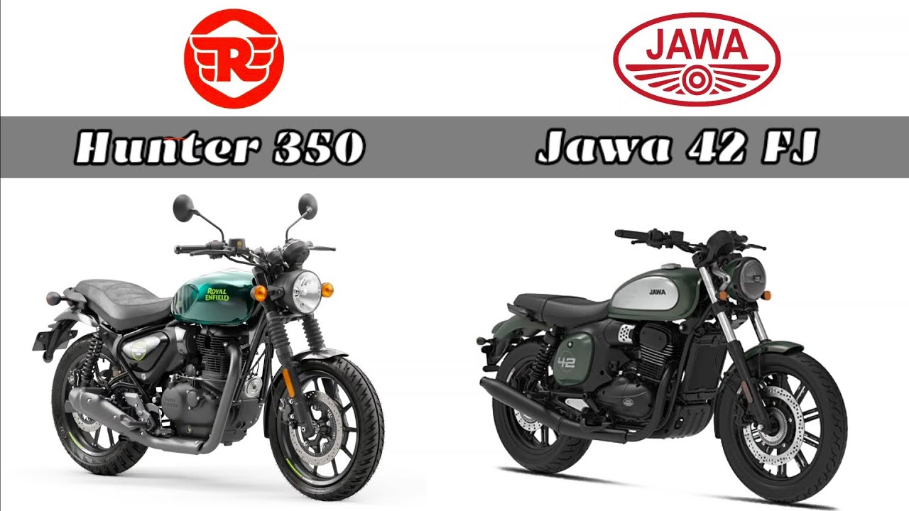 Jawa 42 FJ 350⚡ vs Royal Enfield Hunter 350⚡ | Full Comparison|Cruiser ...