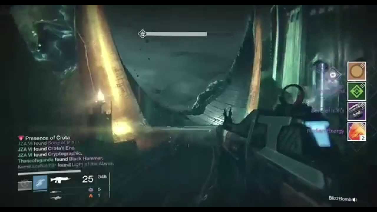 Destiny - Crota's End Raid final boss - Song Of Ir Yut - YouTube