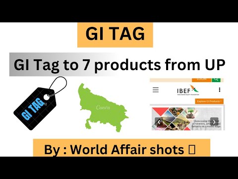 UP gets GI TAG for 7 Products | Latest update | @WorldAffairsUnacademy ...