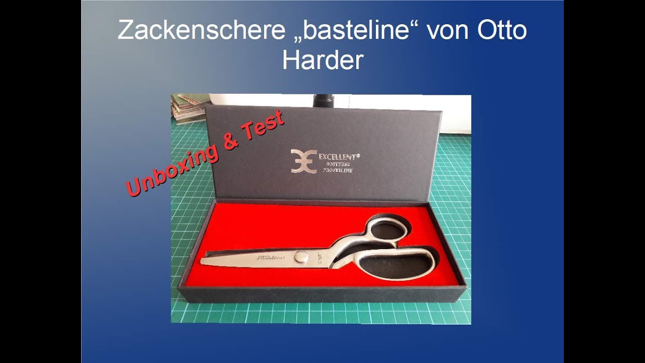 Unboxing und Test: Zackenschere / Schneiderschere "basteline" von Otto ...