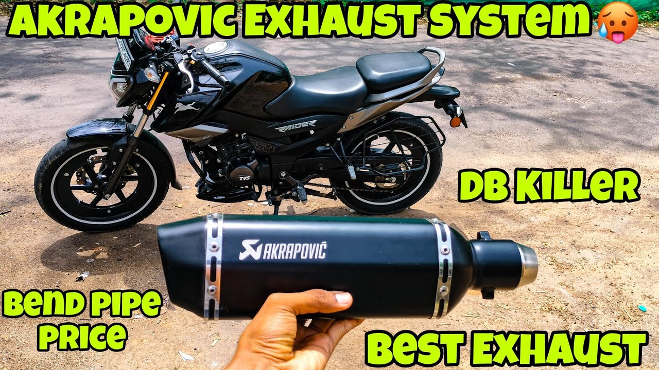 Tvs Raidar 125cc Akrapovic full Exhaust 🔥 System /Tvs Raidar Best ...