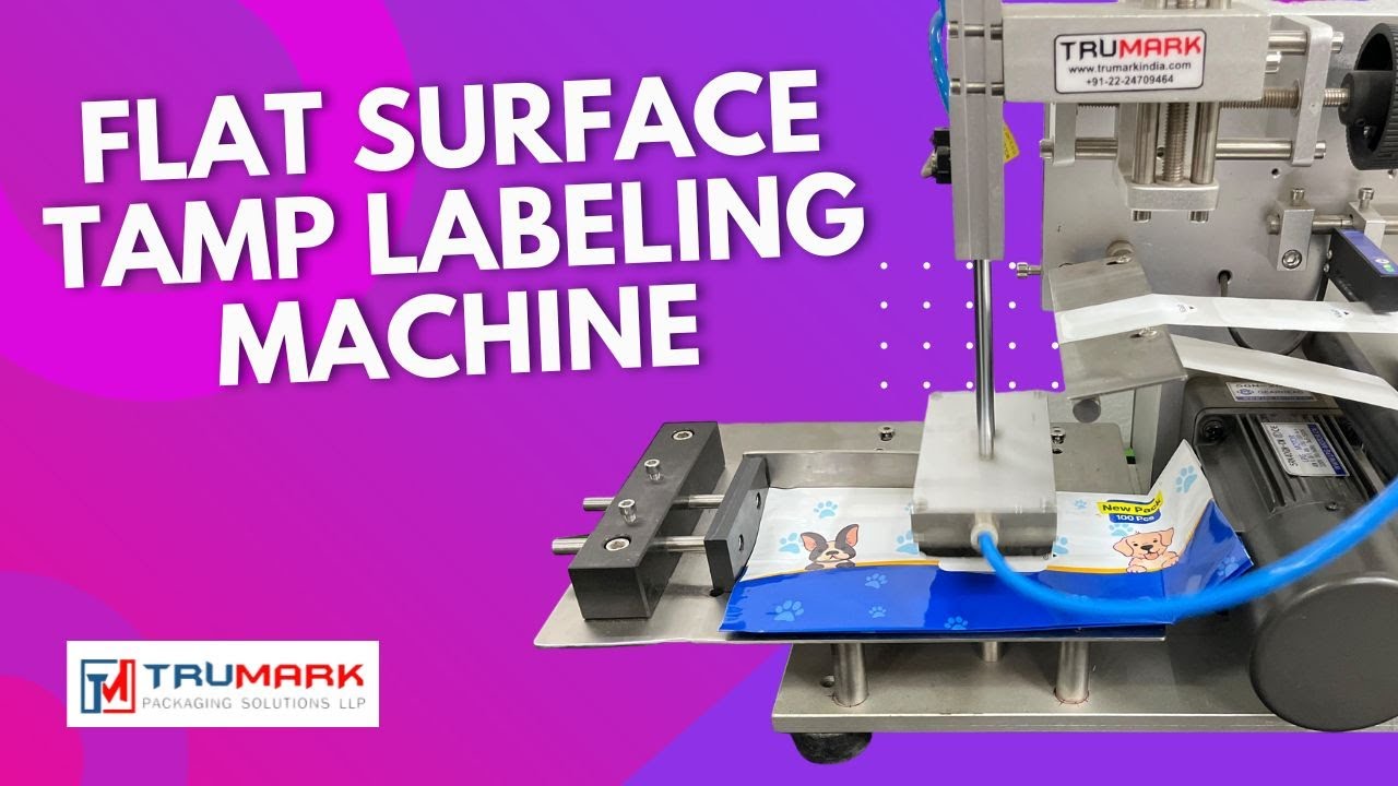 Flat Surface Tamp Labeling Machine - YouTube