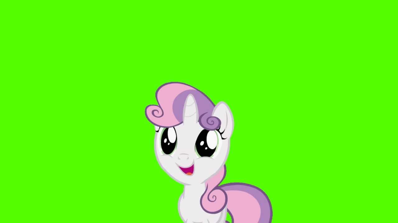Sweetie Belle Smile - Green Screen Ponies - YouTube