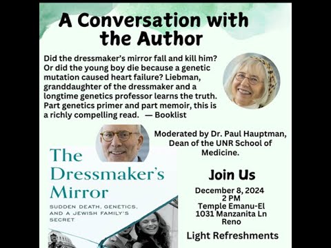 Fireside Chat on the book, "The Dressmaker's Mirror" with Dr. Paul ...