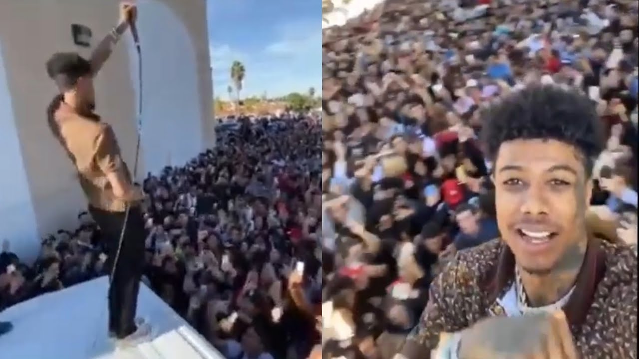 BLUEFACE shut it down at Vista High School - YouTube