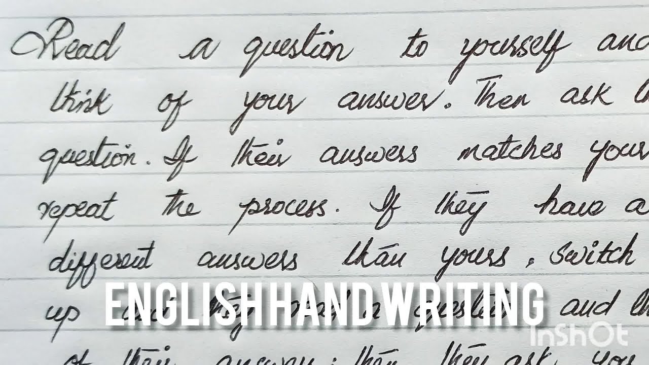 Beautiful English hand writing|ball pen#2 - YouTube