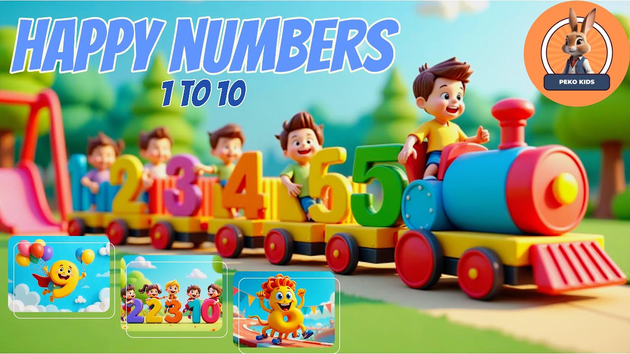 Happy Nummbers 1 to 10 | Fun Learning Song for Kids! | Educational kids ...