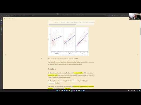 ISLR Book Club: Chapter 2: Statistical Learning (2021-12-09) (islr02) - YouTube