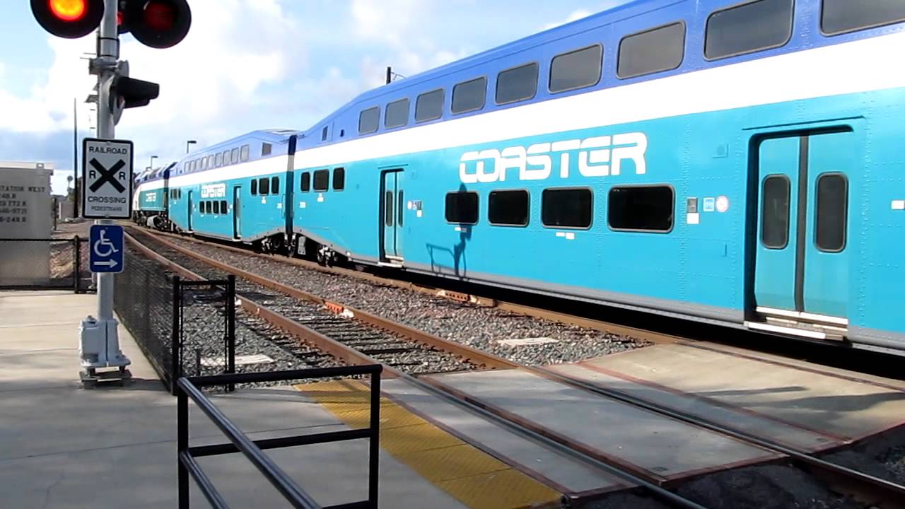 Coaster #2105 & Coaster #2305 Depart From Sorrento Valley Station 04-11 ...