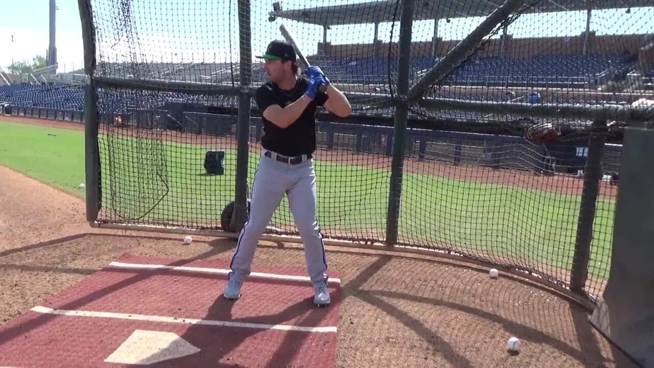 John Rave, OF, Kansas City Royals — (2022 Arizona Fall League) BP - YouTube
