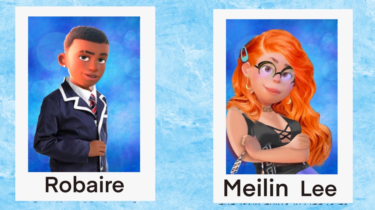 Turning red Mei Lee and Robaire Yearbook trend GlowUp Kluz Cartoon ...