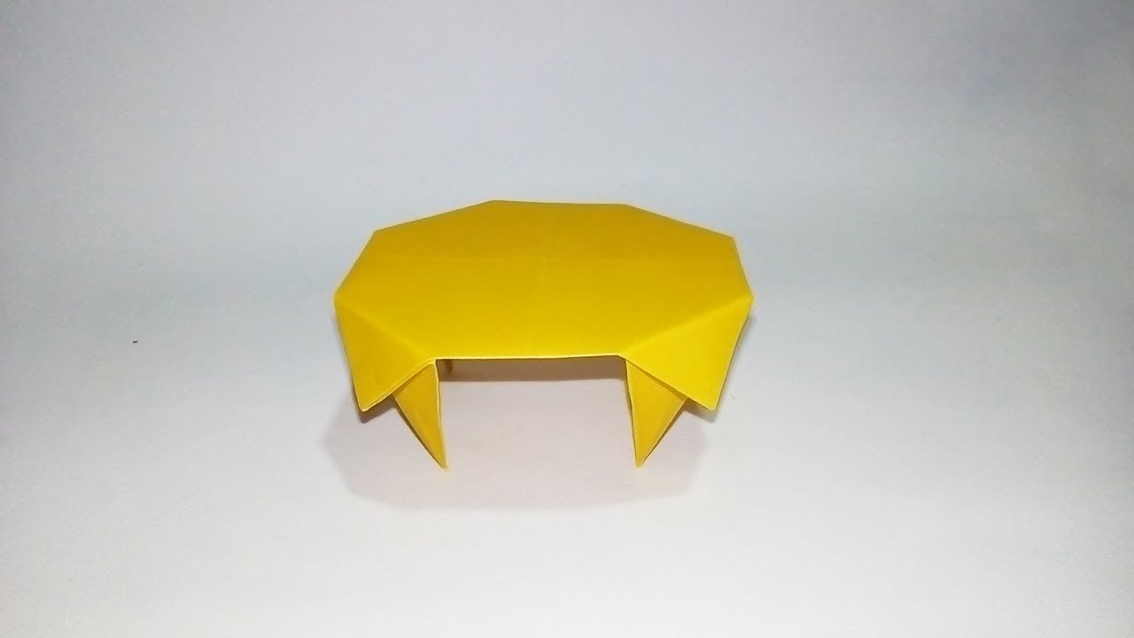 How to make a paper table - Origami table folding - YouTube
