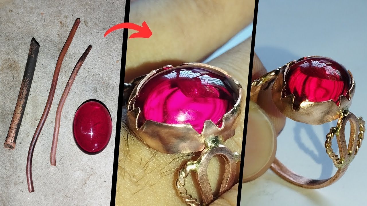 Create a stunning ring from copper | how to make a ring - YouTube
