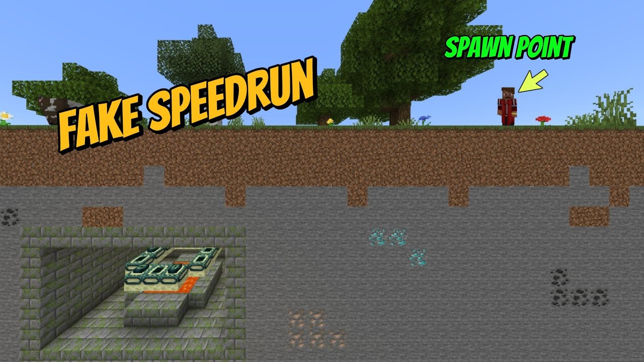 Minecraft Fake Speedruns Be Like - YouTube