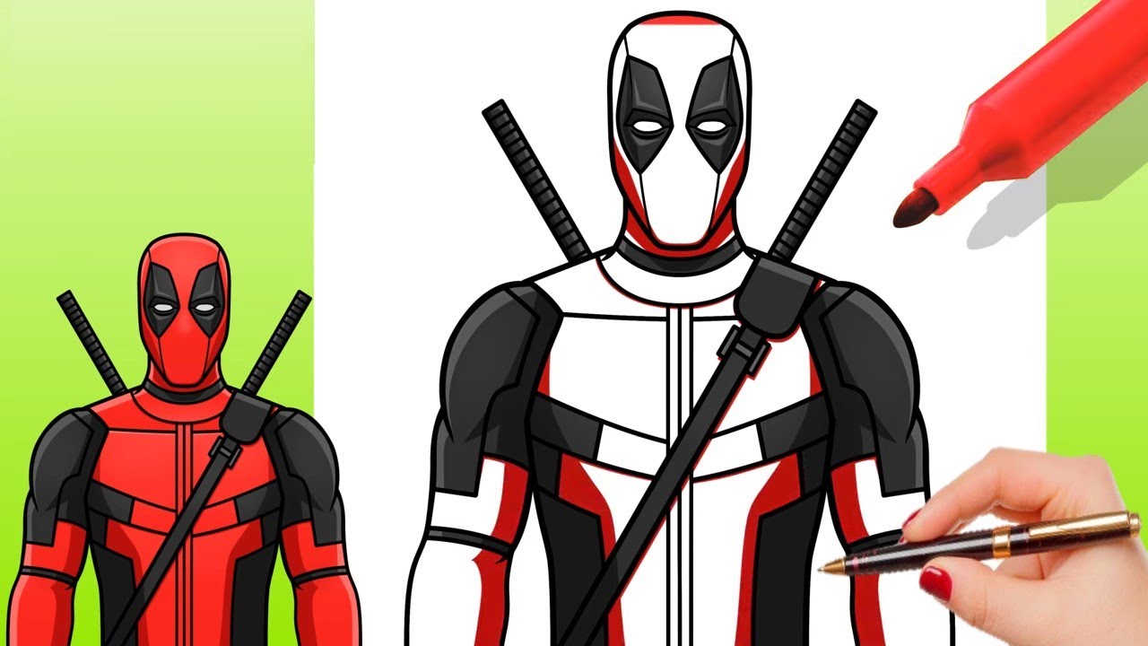 #DEADPOOL || How to draw Deadpool || outline art master💝 # ...