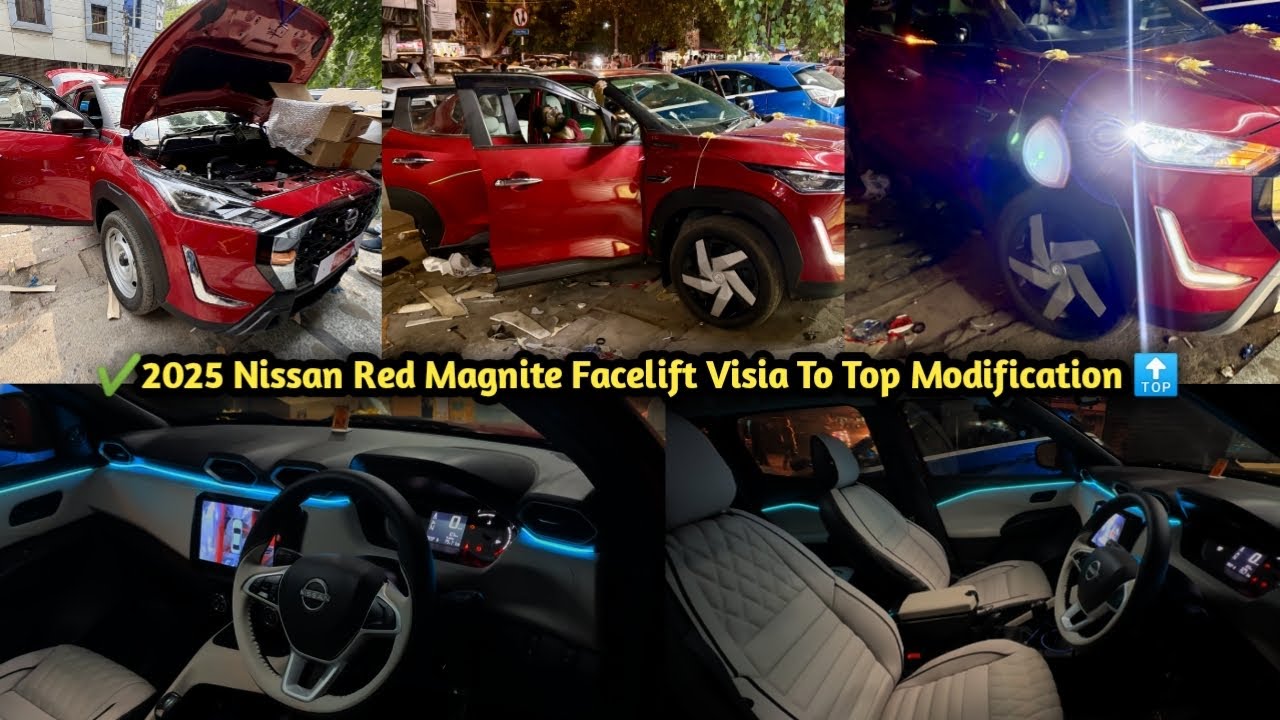 2025 Nissan Red Magnite Facelift Visia Cng Modification Magnite xe Cng ...